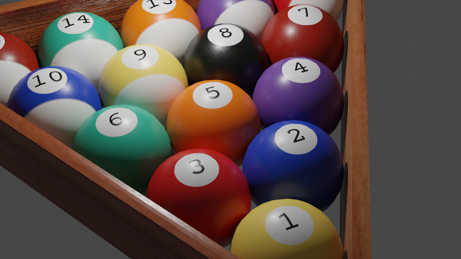 ArtStation - High Quality Pool Set - 16 Balls - Rack - Cue | Game Assets