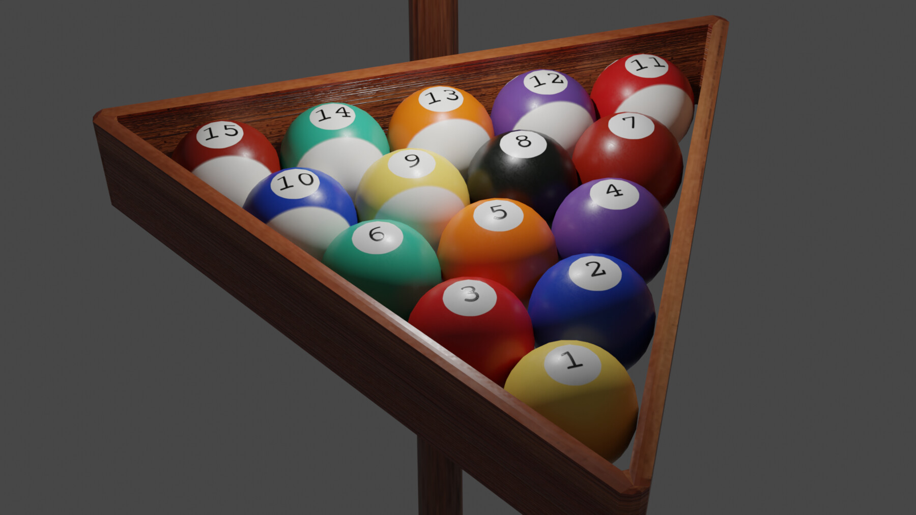 ArtStation - High Quality Pool Set - 16 Balls - Rack - Cue | Game Assets