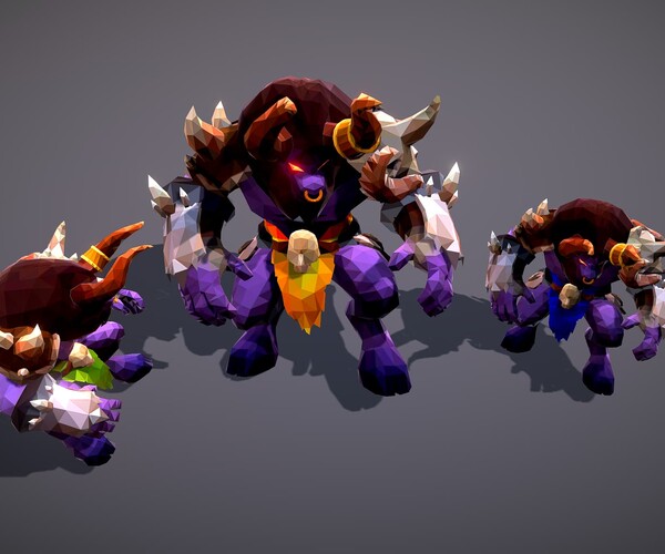 ArtStation - Polygon Monster Vol.1-5 - Low Poly 3D RPG Model - FBX ...