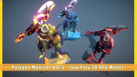 ArtStation - Polygon Monster Vol.1-5 - Low Poly 3D RPG Model - FBX ...