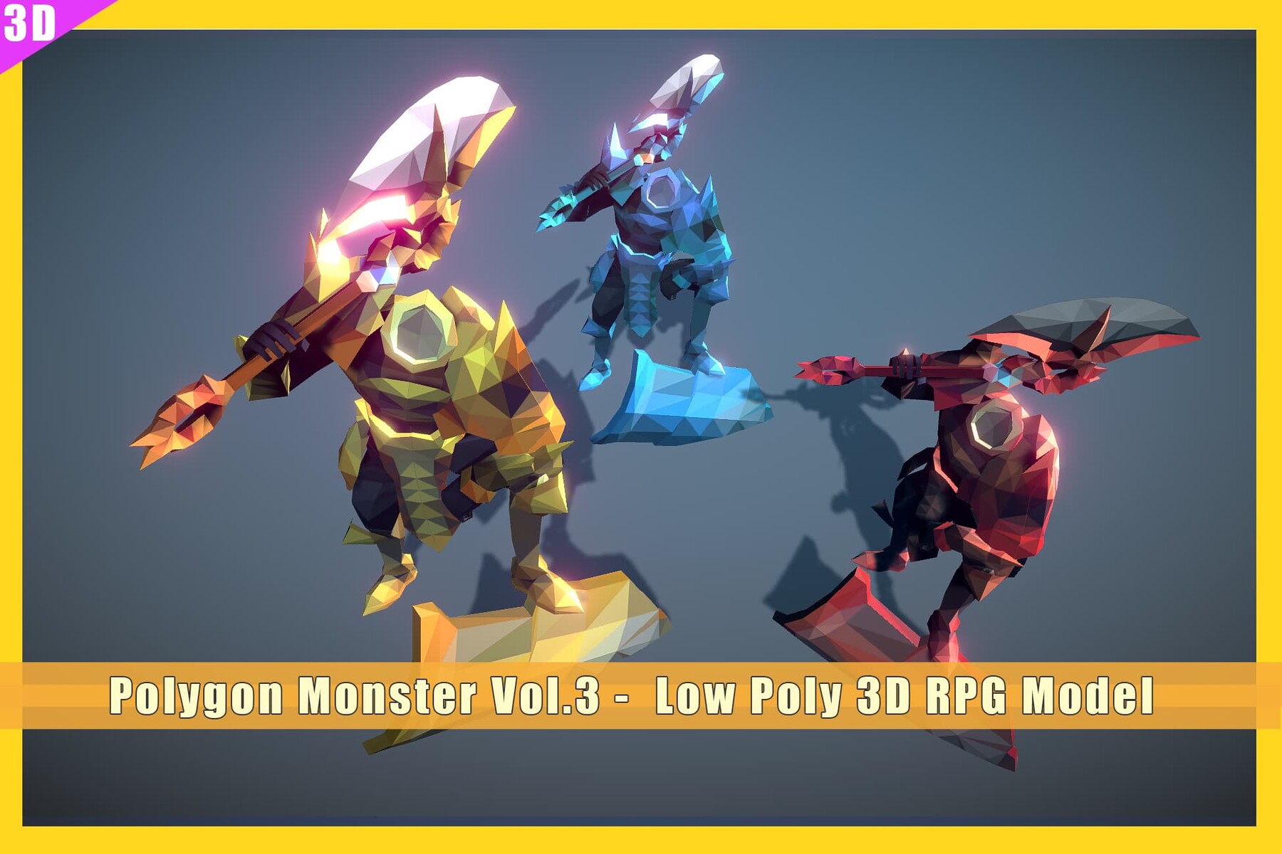 ArtStation - Polygon Monster Vol.3 - Low Poly 3D RPG Model - FBX Model | Game Assets