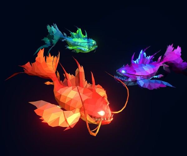 ArtStation - Big Fish - Low Poly 3D RPG Model - FBX Models | Game Assets