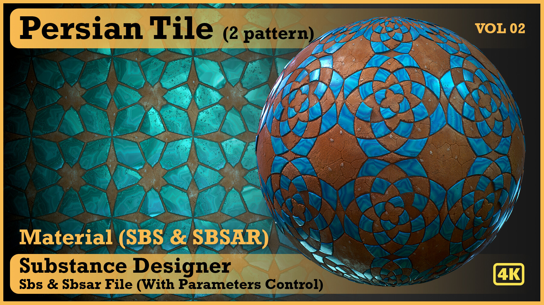 ArtStation - Persian Tile - VOL 02 - SBS & SBSA | Game Assets
