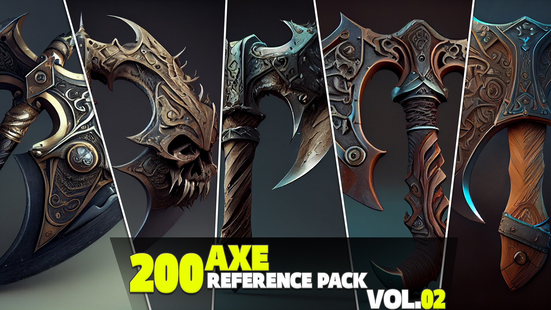 ArtStation - 200 Axe Reference Pack Vol.02 | Artworks