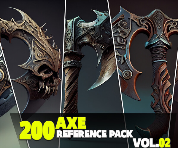 ArtStation - 200 Axe Reference Pack Vol.02 | Artworks