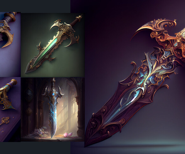 ArtStation - 200 Sword Reference Pack Vol.02 | Artworks