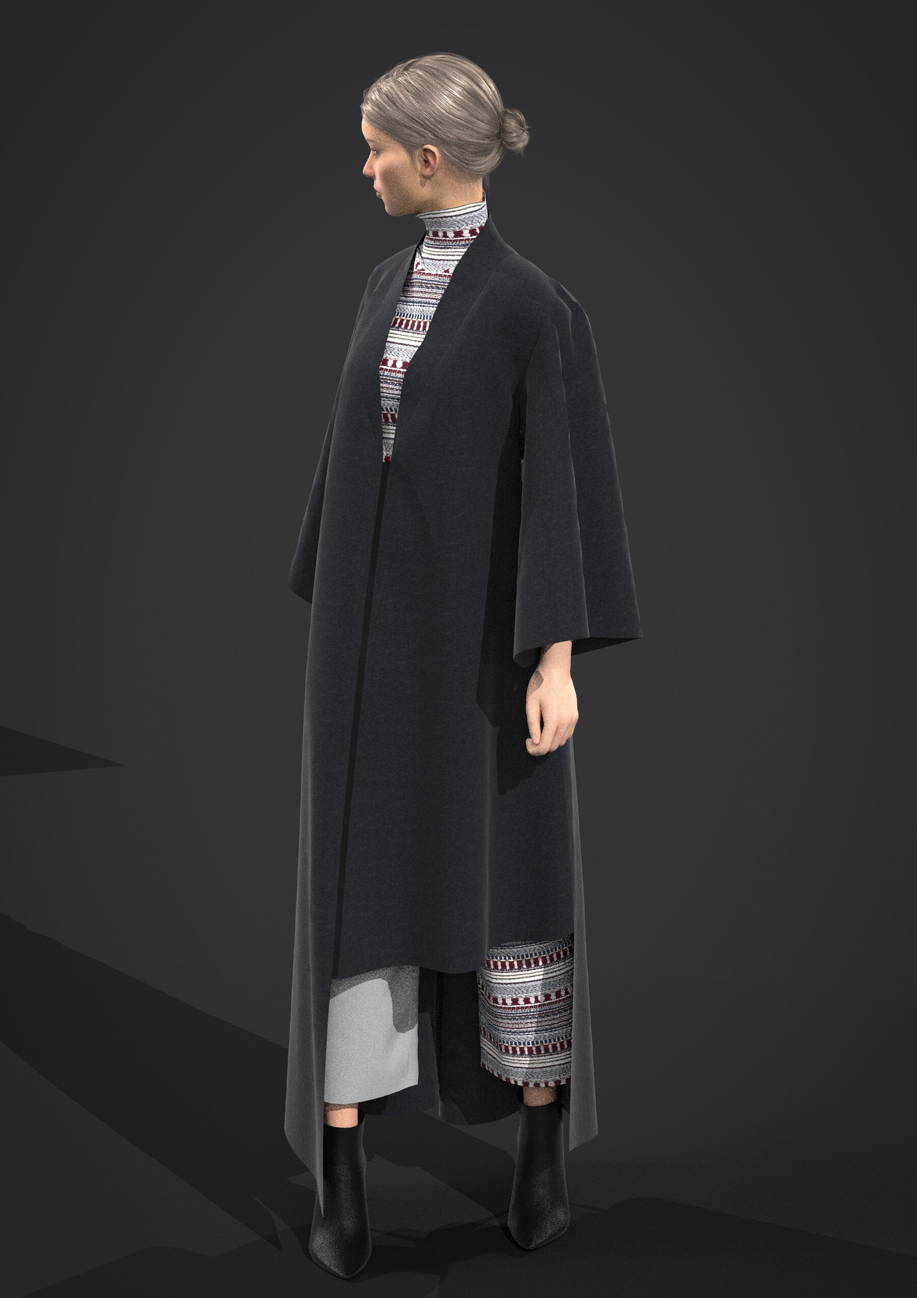 ArtStation - Winter Dress Clo 3D Project+OBJ | Resources