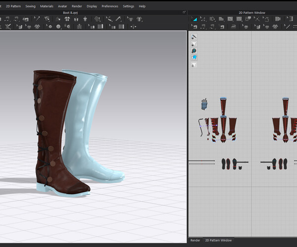 ArtStation - Boots medieval or steampunk style | Game Assets