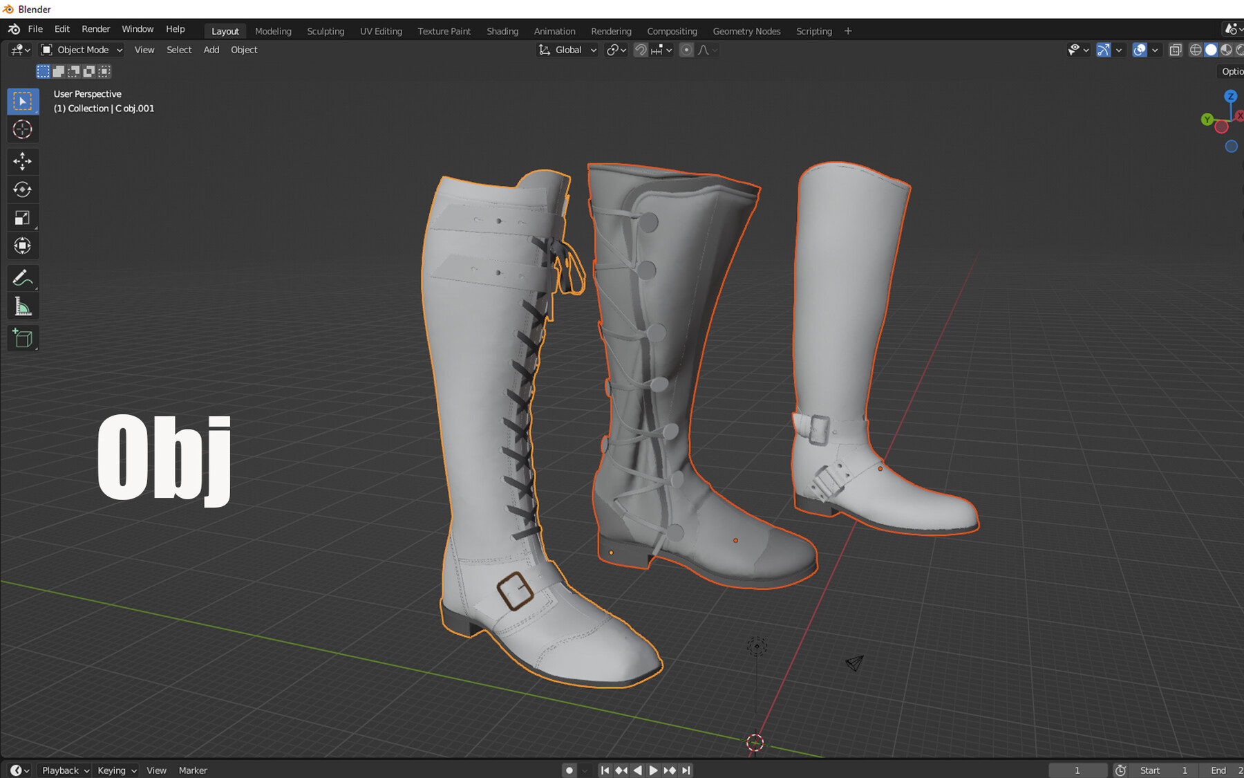 ArtStation - Boots medieval or steampunk style | Game Assets