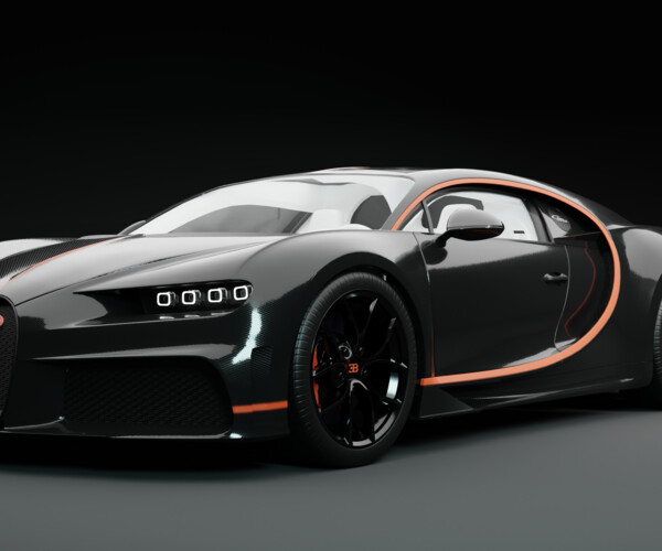 ArtStation - 3D car Bugatti Chiron 2022 with textures | Game Assets