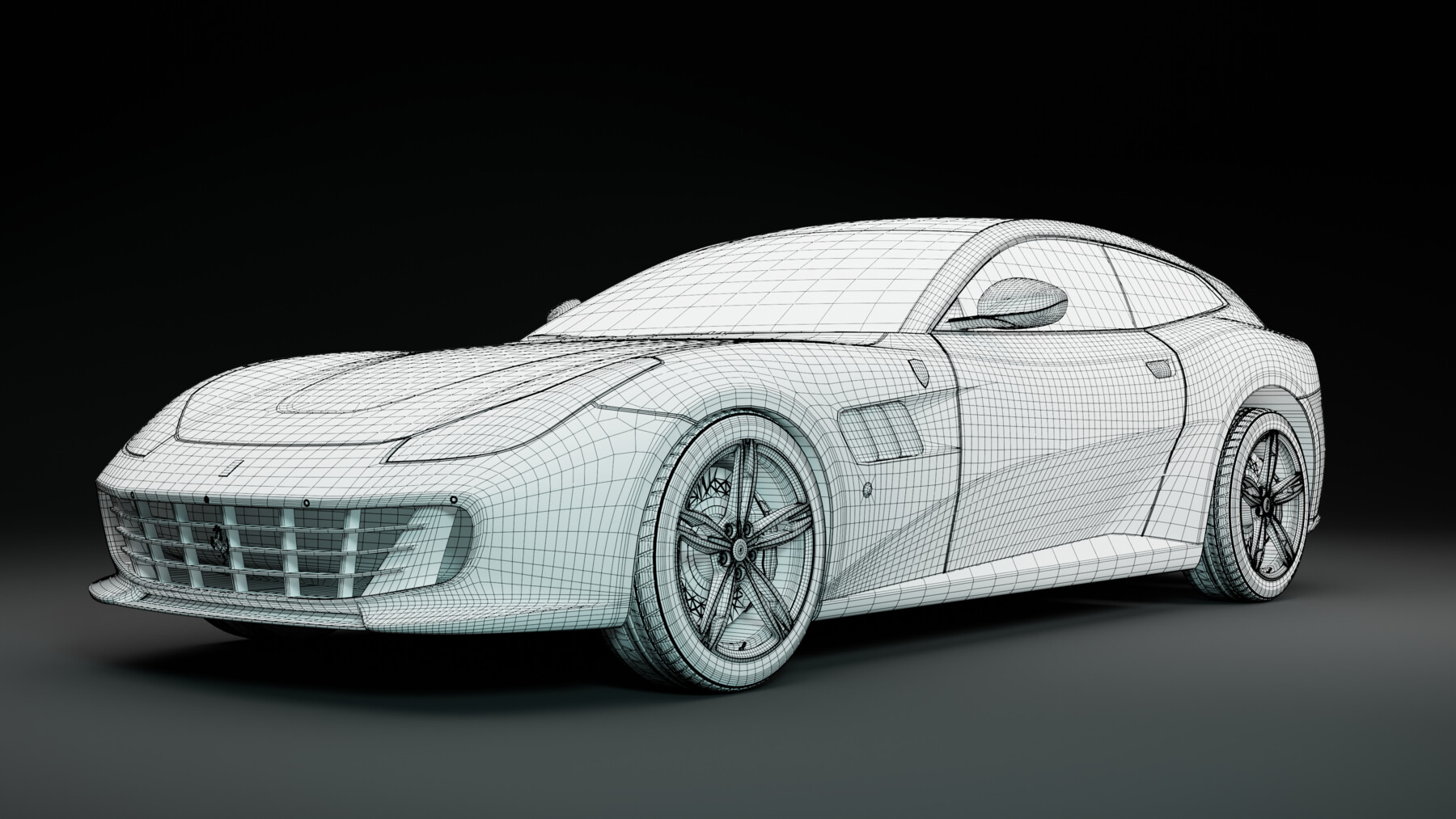 ArtStation - 3D Ferrari GTC4 2022 with textures | Game Assets