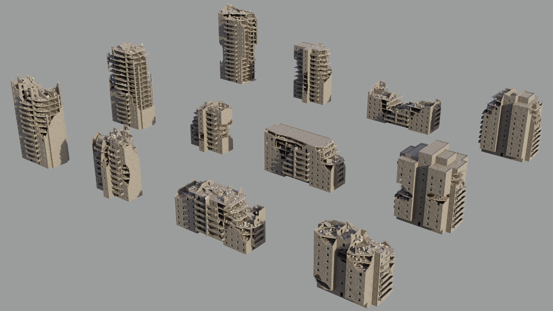 ArtStation - Post Apocalyptic Ruined City 2 | Resources