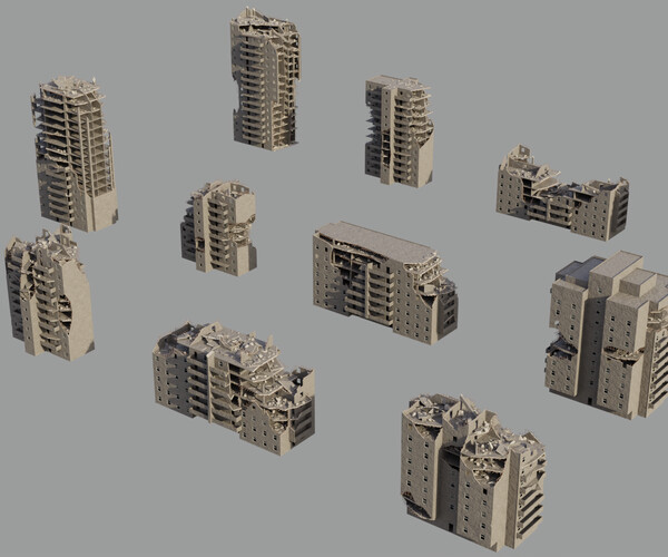 ArtStation - Post Apocalyptic Ruined City 2 | Resources