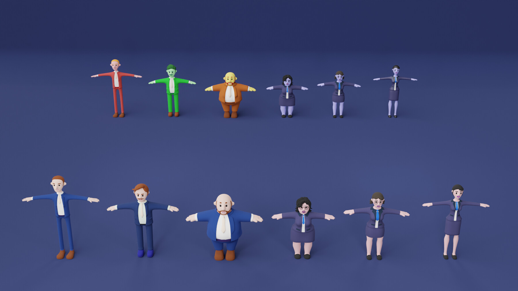 ArtStation - Cartoon 63 Stylized Characters Fully Rigged Blendshaped ...