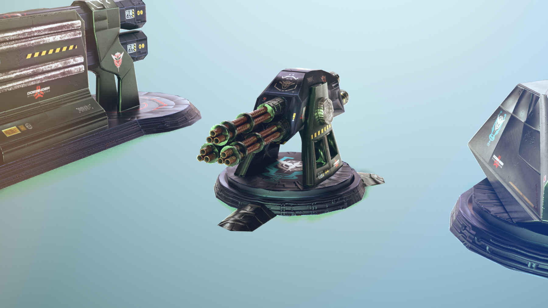 ArtStation - Sci-Fi Turrets & Cannons - Low-Poly, Game-Ready | Game Assets