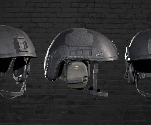 ArtStation - MILITARY Game Ready LSZH High Cut helmet Low-poly 3D model ...