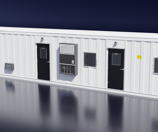 ArtStation - shipping container laboratory or Conex low poly | Game Assets