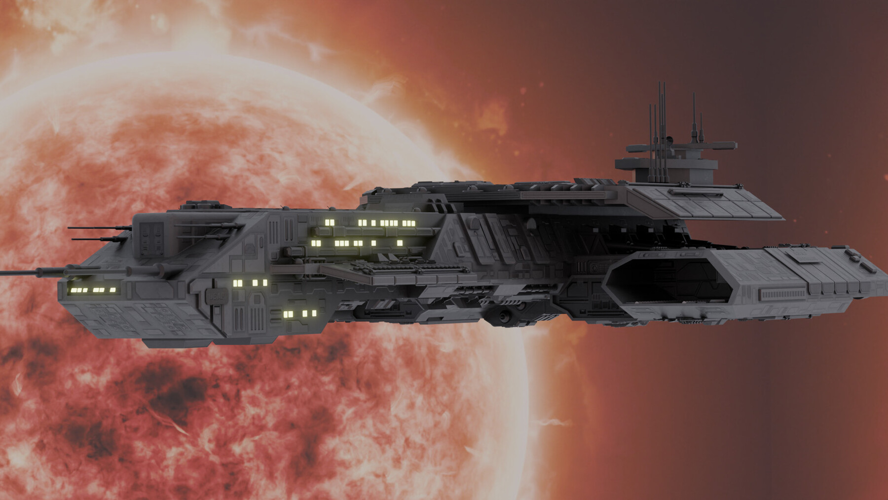 ArtStation - Scifi Ship Daedalus | Game Assets