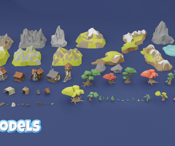 ArtStation - Middle Age Polyart Environment Modular | Game Assets