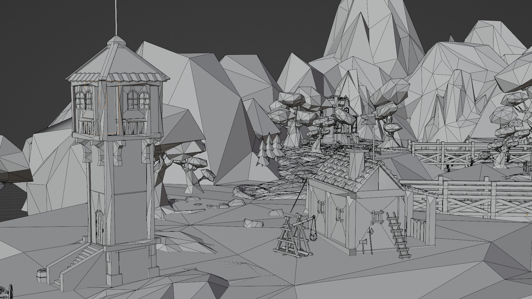 ArtStation - Middle Age Polyart Environment Modular | Game Assets