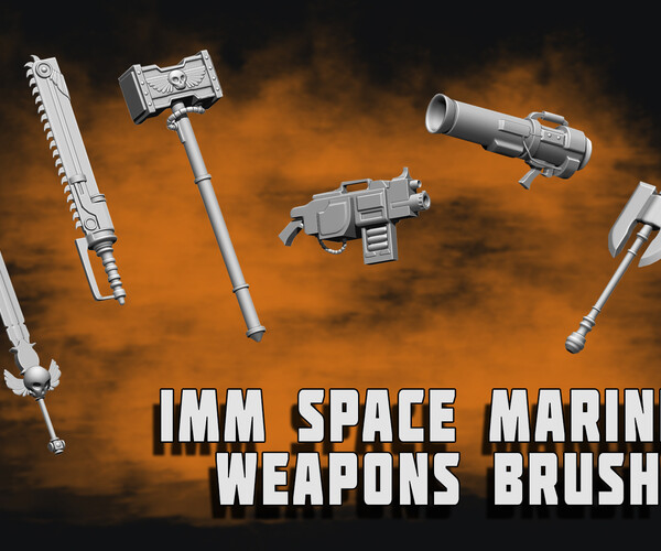 ArtStation - IMM Space Marines Weapons Brush | Brushes