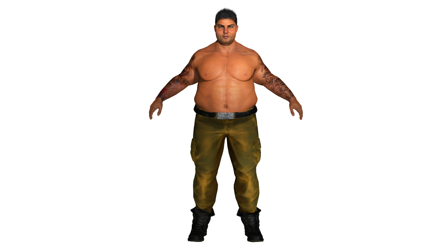 ArtStation - AAA 3D REALISTIC FAT MALE CHARACTER 01 - HUMAN RIGGED GAME ...