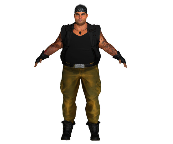 ArtStation - AAA 3D REALISTIC FAT MALE CHARACTER 01 - HUMAN RIGGED GAME ...