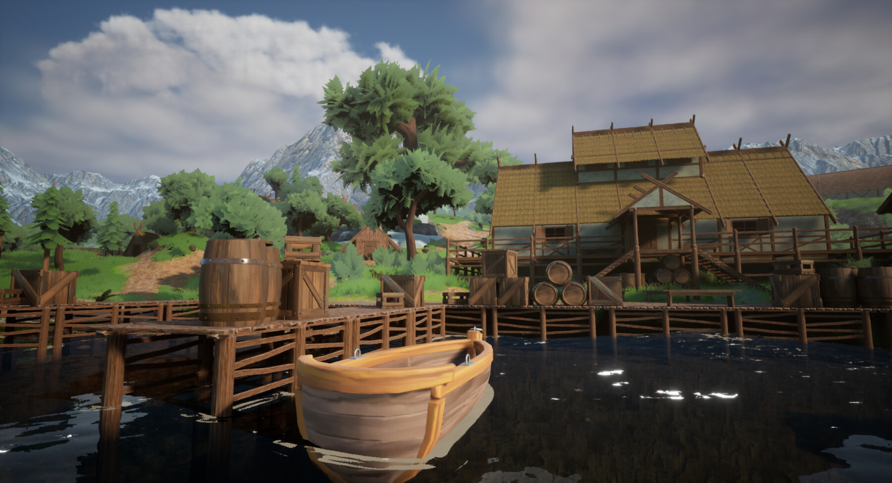 ArtStation - Stylized Modular Medieval village collection | Game Assets