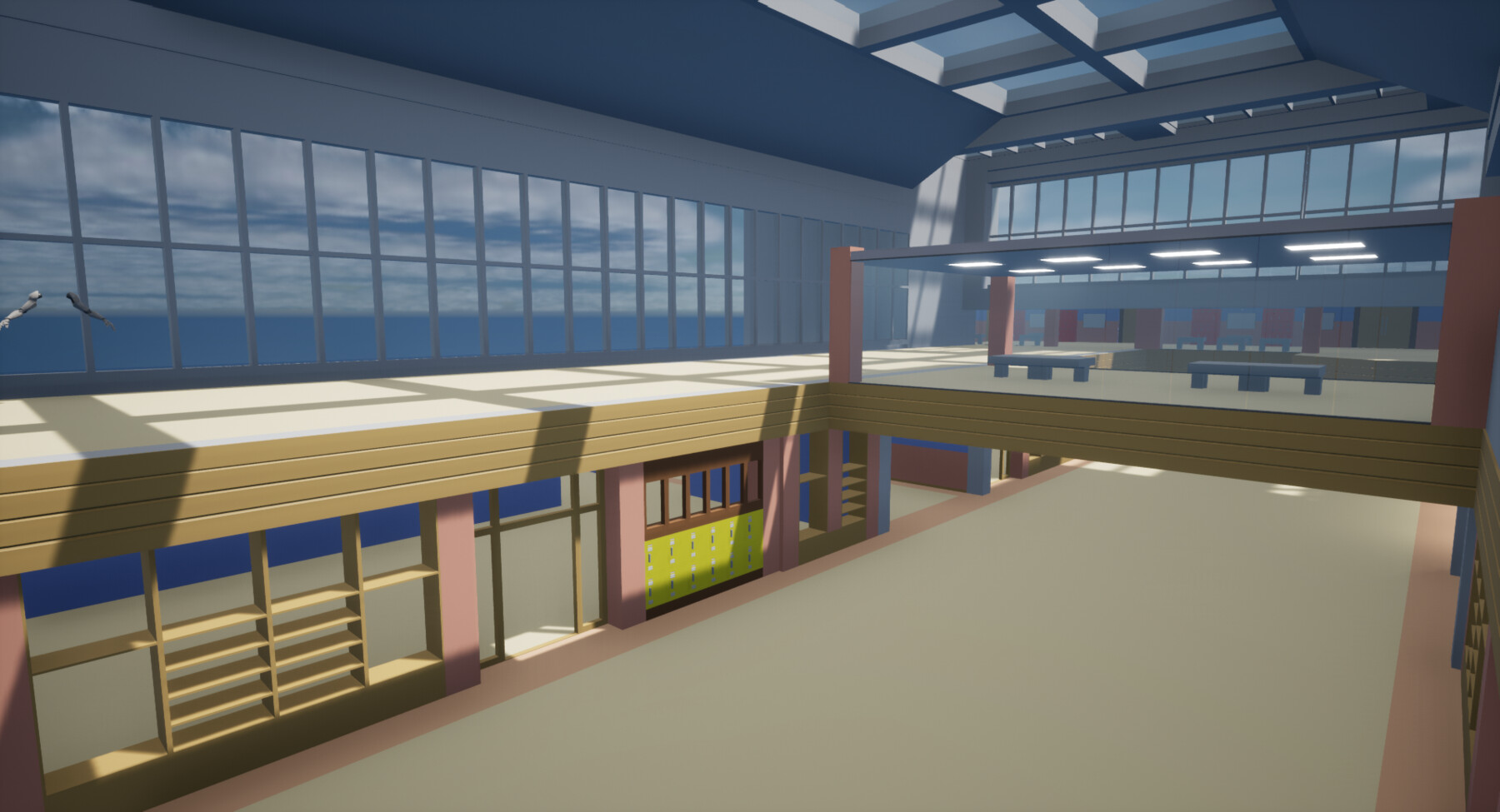 ArtStation - high school lowpoly - 100+ assets // 18 BP Prefab System for Fast level Building ...