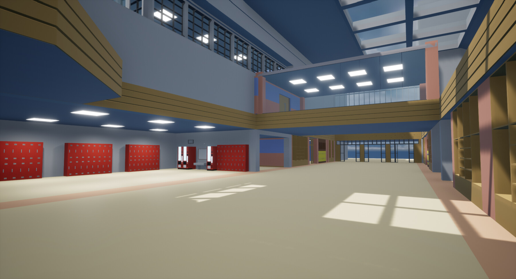 ArtStation - high school lowpoly - 100+ assets // 18 BP Prefab System ...