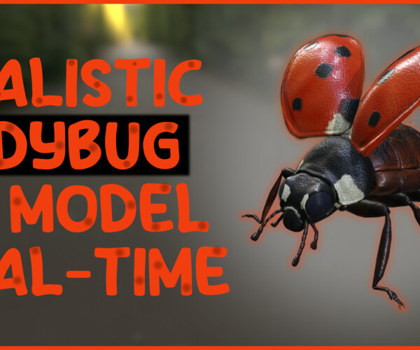 ArtStation - Realistic Ladybug Insect - 8K textures resolution | Game ...