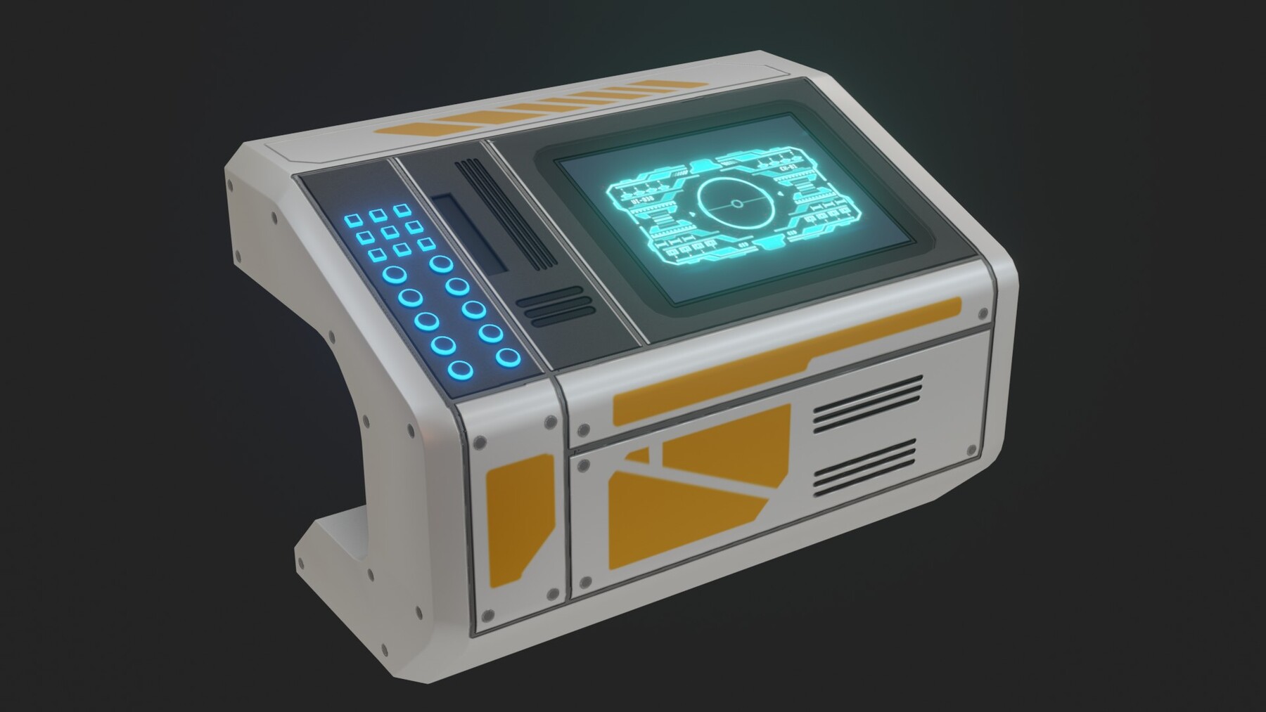 ArtStation - Sci-Fi Control Panel - Low Poly - Game Ready - PBR | Game Assets