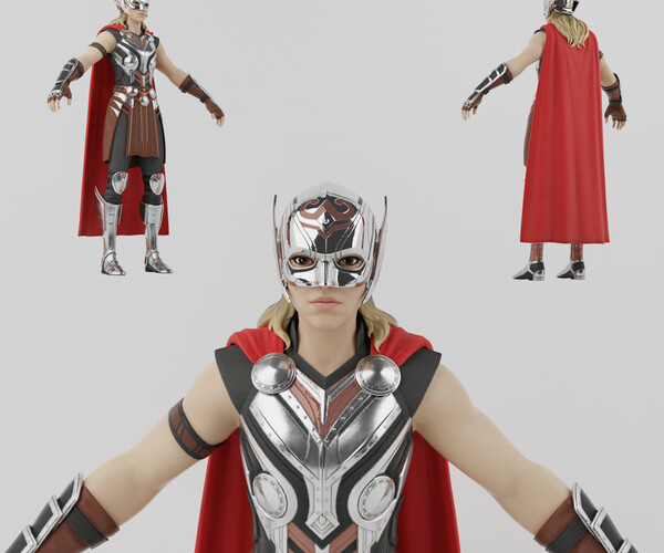 ArtStation - Lady Thor Lowpoly RIgged | Resources