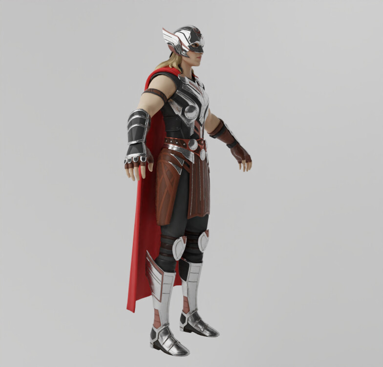 ArtStation - Lady Thor Lowpoly RIgged | Resources