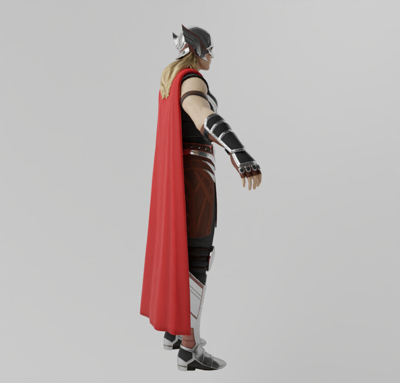 ArtStation - Lady Thor Lowpoly RIgged | Resources