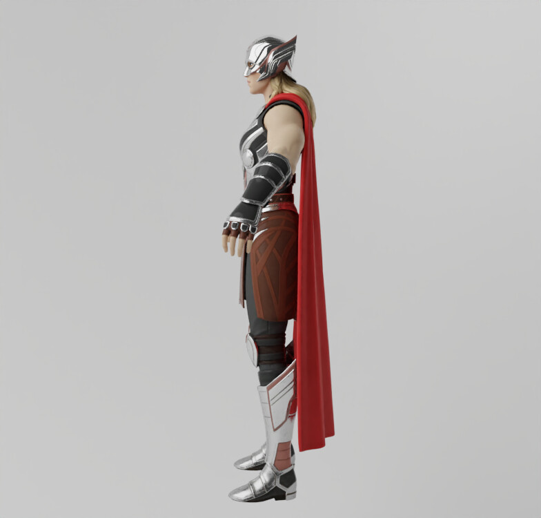 ArtStation - Lady Thor Lowpoly RIgged | Resources