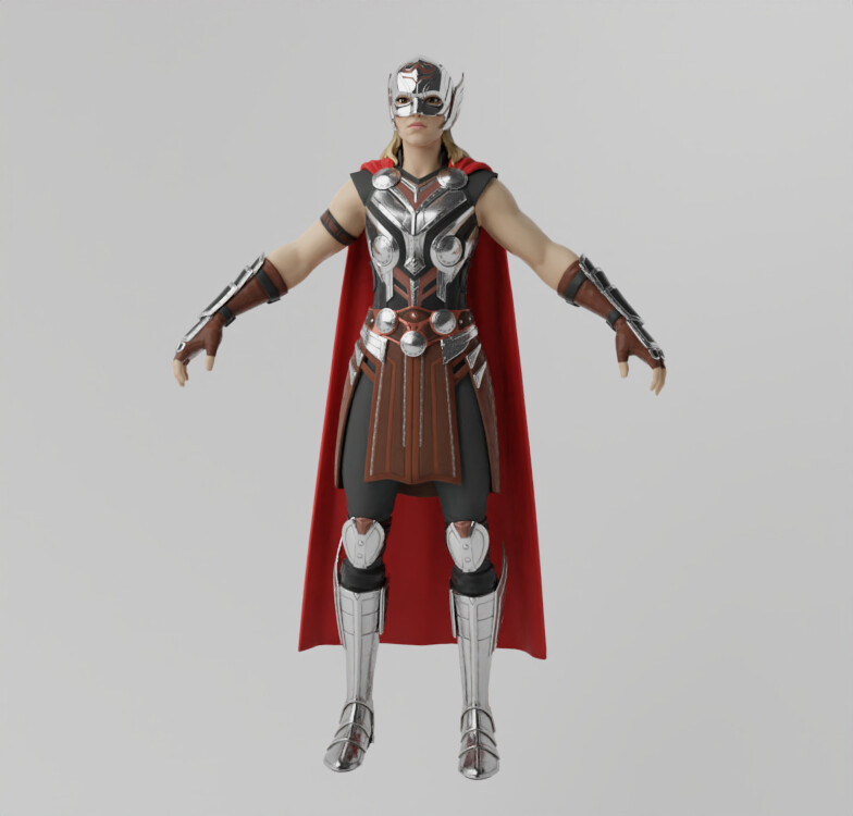 ArtStation - Lady Thor Lowpoly RIgged | Resources