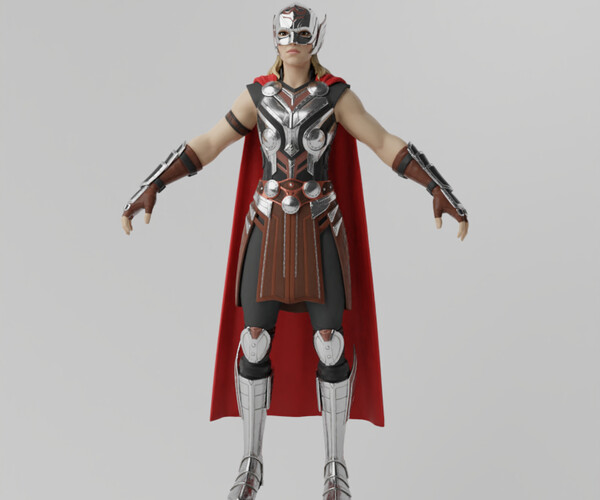 ArtStation - Lady Thor Lowpoly RIgged | Resources
