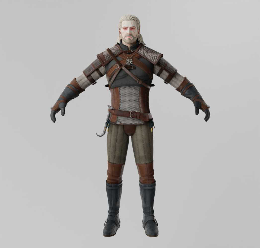 ArtStation - Geralt de Rivia "The Witcher" Lowpoly Rigged | Resources