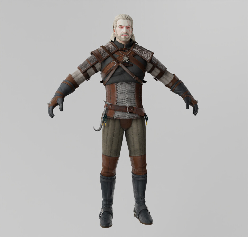 ArtStation - Geralt de Rivia "The Witcher" Lowpoly Rigged | Resources