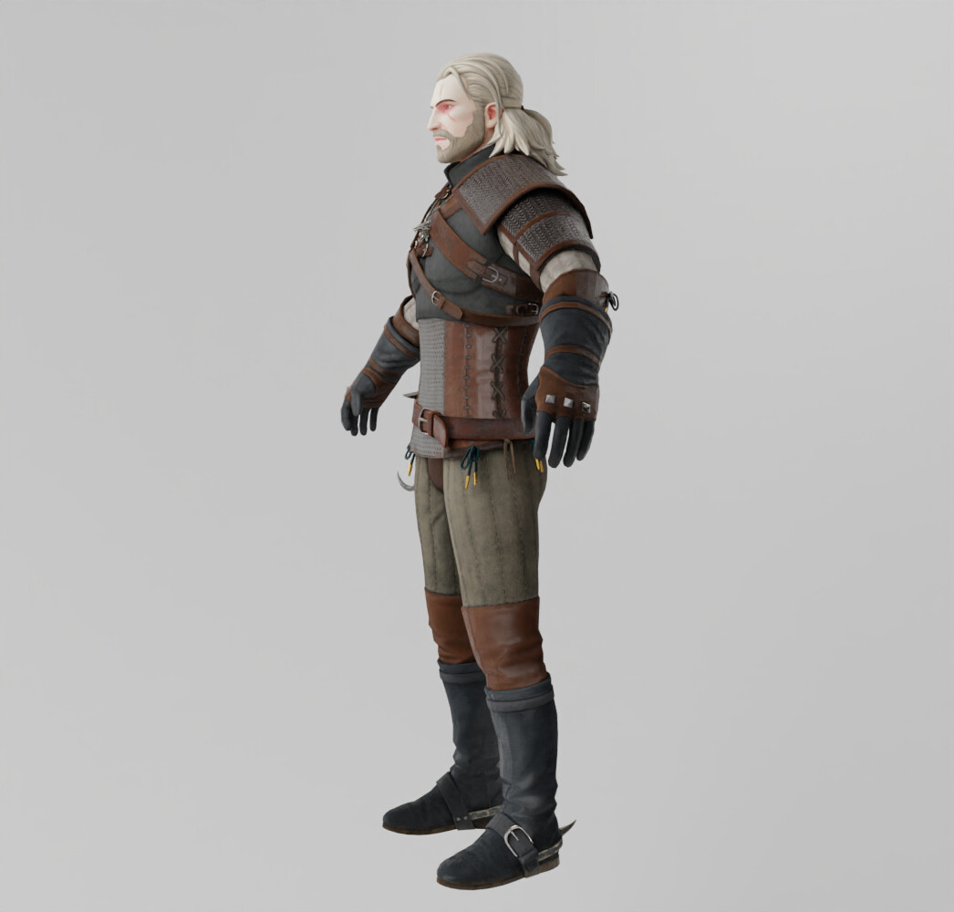 ArtStation - Geralt de Rivia "The Witcher" Lowpoly Rigged | Resources