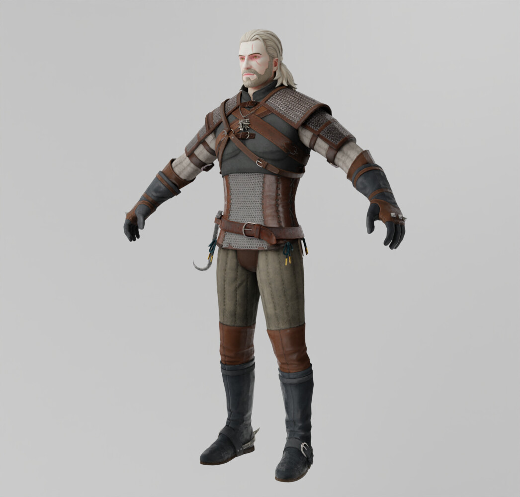 ArtStation - Geralt de Rivia "The Witcher" Lowpoly Rigged | Resources