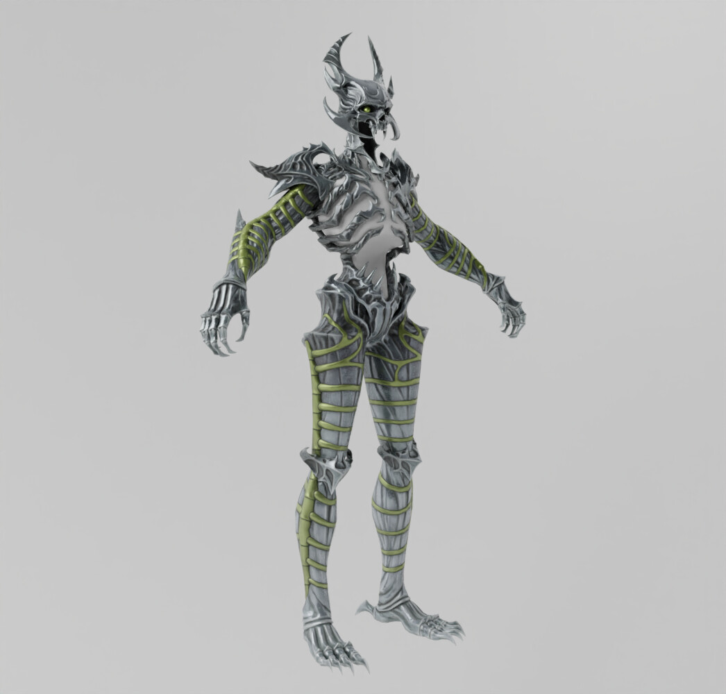 ArtStation - Silver Demon Lowpoly Rigged | Resources