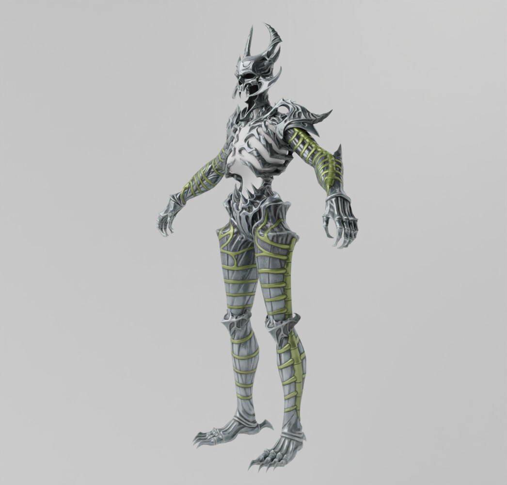 ArtStation - Silver Demon Lowpoly Rigged | Resources