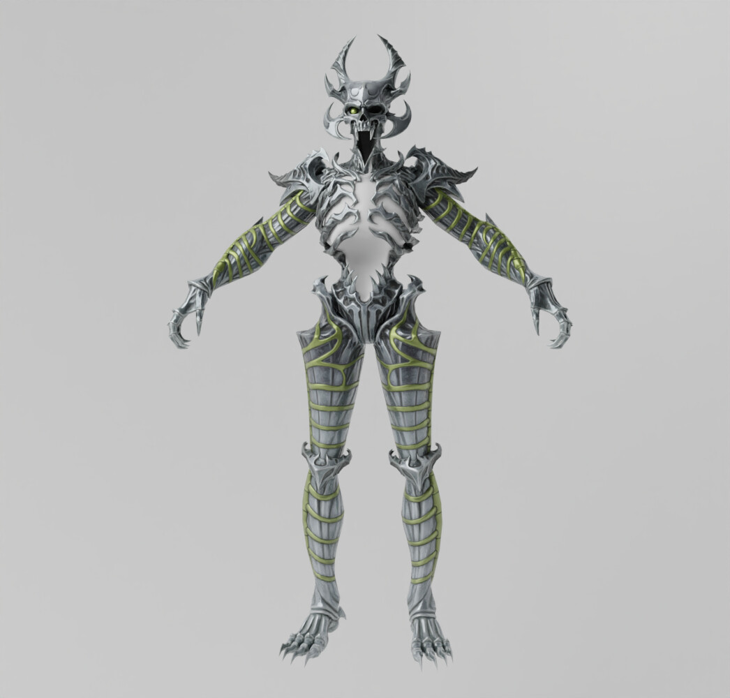 ArtStation - Silver Demon Lowpoly Rigged | Resources