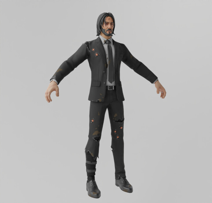 ArtStation - John Wick Lowpoly Rigged | Resources