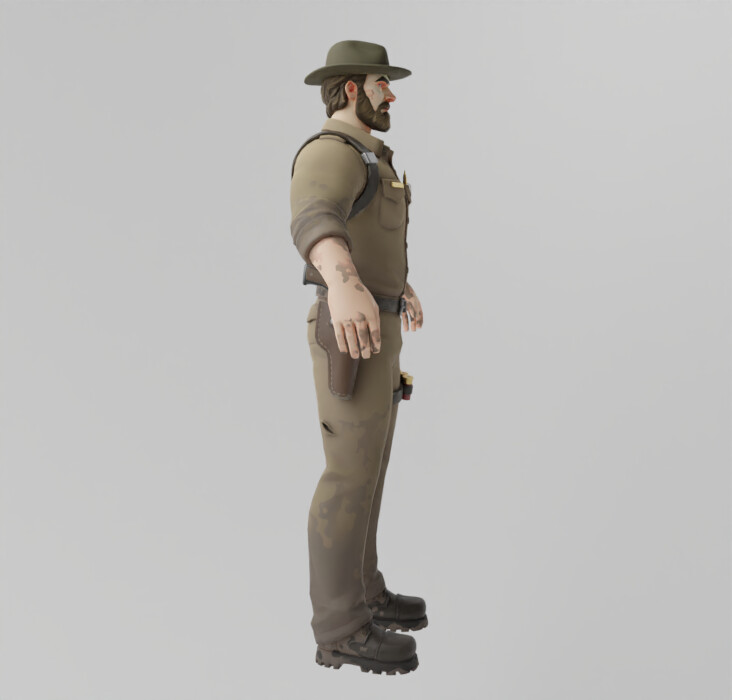 ArtStation - Jim Hopper Stranger Things Lowpoly Rigged | Resources