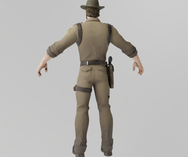 ArtStation - Jim Hopper Stranger Things Lowpoly Rigged | Resources