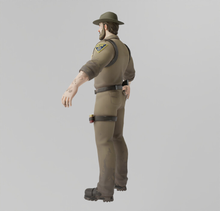 ArtStation - Jim Hopper Stranger Things Lowpoly Rigged | Resources
