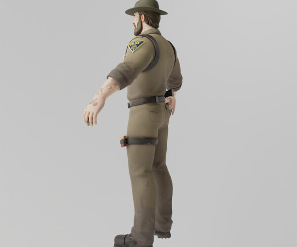 ArtStation - Jim Hopper Stranger Things Lowpoly Rigged | Resources